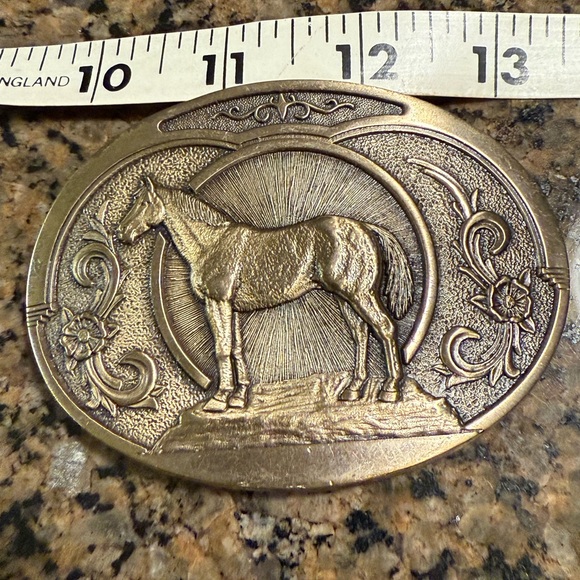 karat connection | Accessories | Vintage Metal Belt Buckle Solid Brass ...